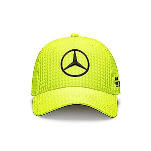 Mercedes AMG Petronas Formula One Team - 2023 Lewis Hamilton Driver Hat - Neon Yellow - Unisex - Size: One Size