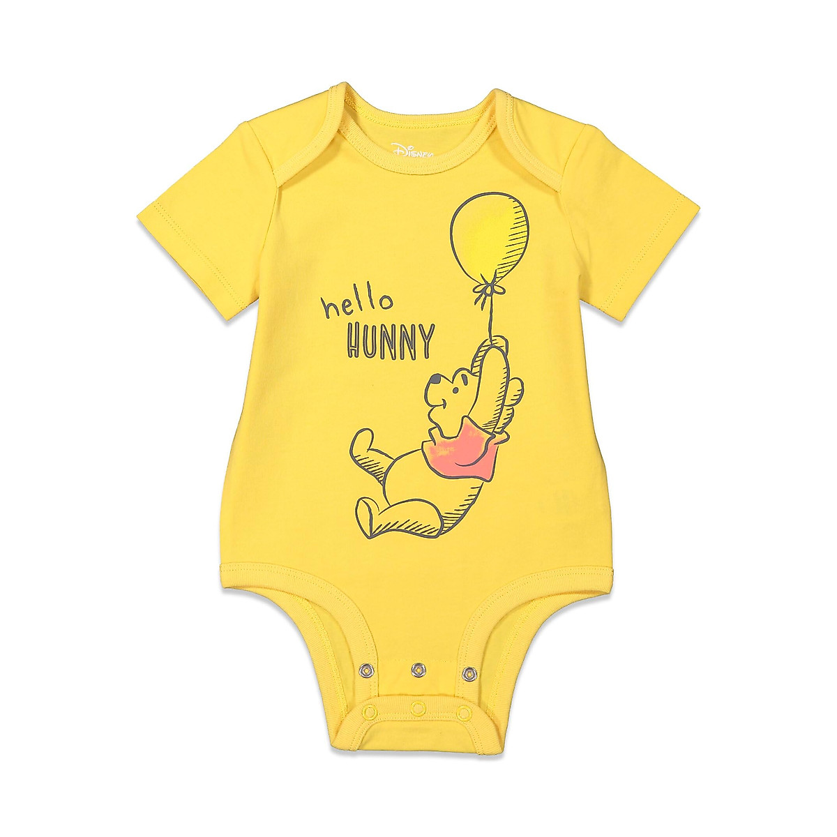 Disney Winnie the Pooh Newborn Baby Boys 3 Pack Bodysuits 0-3 Months