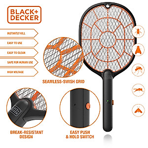 Bug Zapper Fly Swatter Electric for Mosquitoes Indoor Outdoor– Set of 2– Handheld Bug Zapper Racket