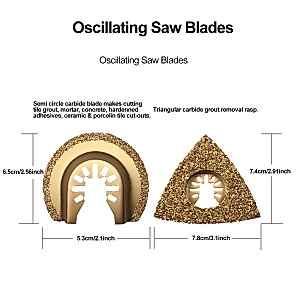 20PCS Wood/Metal Oscillating Multitool Quick Release Saw Blades Fit Fein Multimaster Porter Cable Black & Decker Bosch Dremel Craftsman Ridgid Ryobi Makita Milwaukee Dewalt