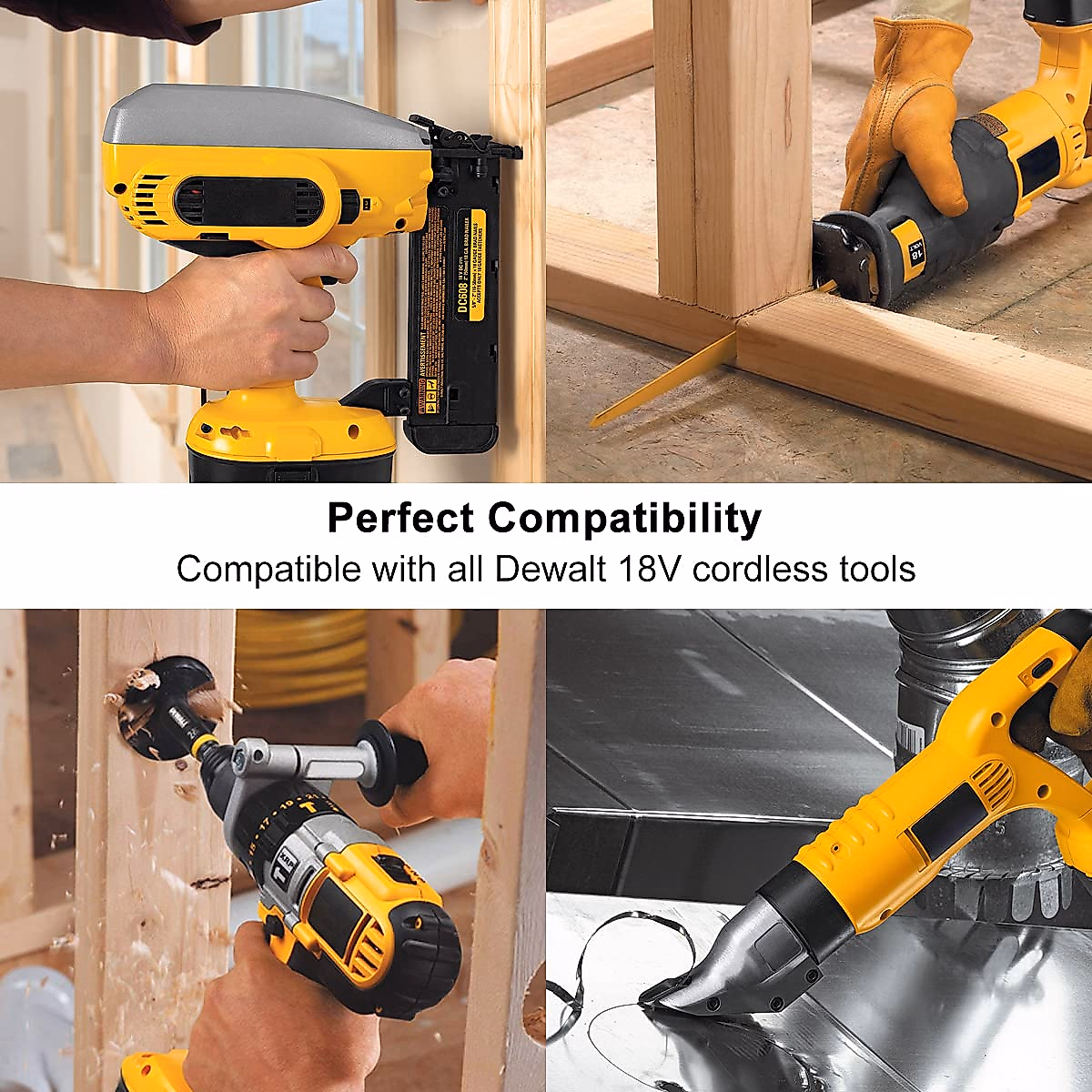 ANTRobut 2 Pack 6500mAh 18V Lithium Battery DC9096 Replacement for Dewalt 18V Battery XRP DC9099 DW9096 DW9098 DW9099 DW9095 Replacement 18 Volt Dewalt Batteries