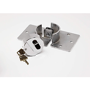 Maypole Heavy Duty Security Lock Suitable for Vans, Sheds & Garages Rust Resistant Chrome 2 kg, Silver