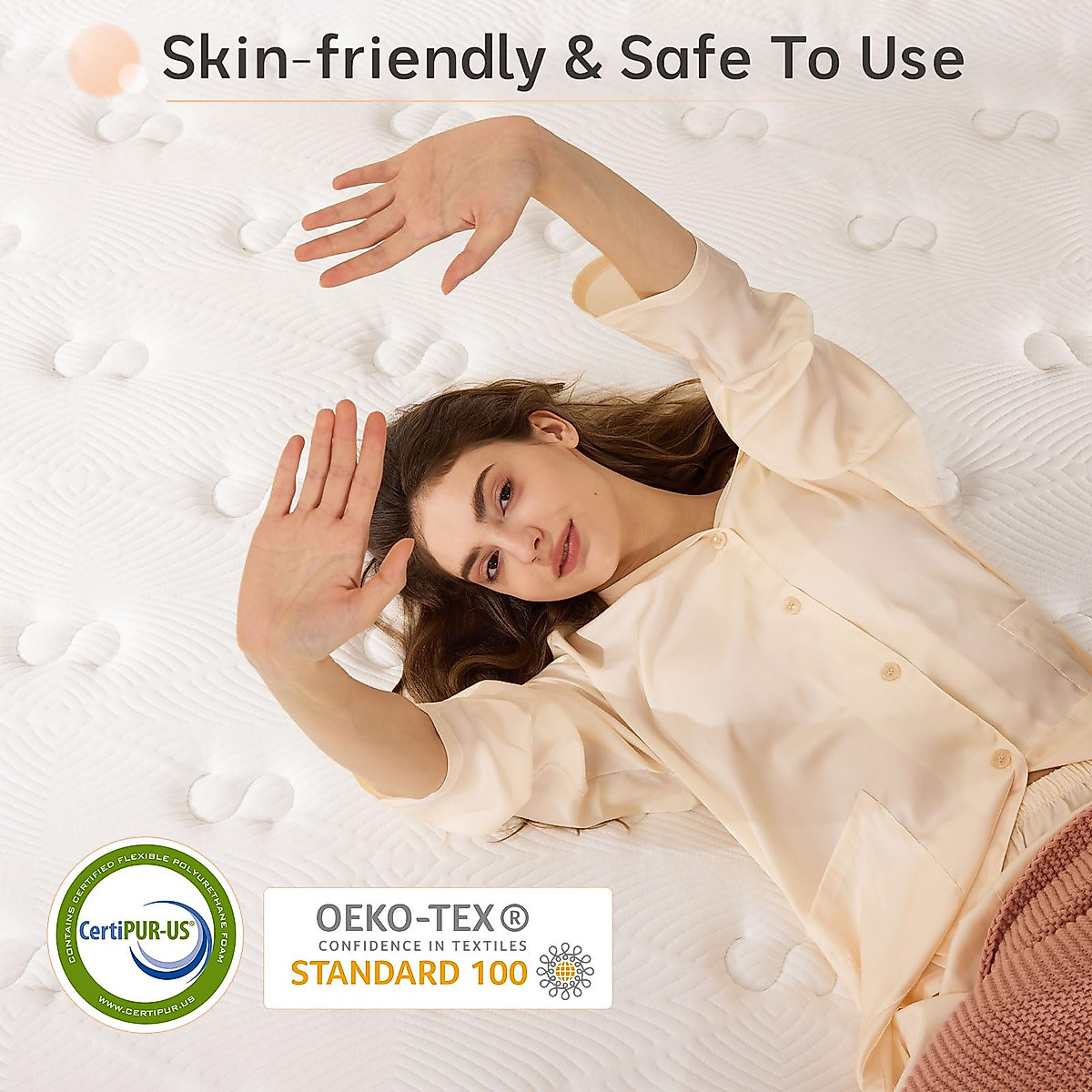 UniPon Twin Size Mattress, 10 Inch Twin Hybrid Mattress with Gel Memory Foam, Bed Mattress Extra Lumbar Support for Pressure Relief