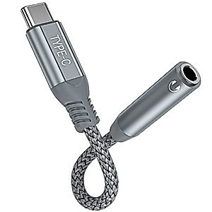 TITACUTE USB C Headphone Adapter for Galaxy S23 S22 Ultra A53 A54 USB C to 3.5mm Jack Audio Adapter Aux Cable Hi-res DAC Earphone Dongle for Samsung S21 S20 Z Flip 4 Google Pixel 6 6a 7 Pro 7a OnePlus