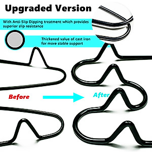 KLEVERISE 8 Tiers Pot Pan Organizer Rack Storage Under Cabinet – Thicken Wire with Anti-Slip Silicon Coating - Height Adjustable DIY Heavy Duty Space Saving Pot Pan Lid Holders