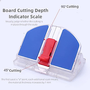 TAIYUYUE Cutter 45/90° Bevel Mat Board Cutter, 3 Spare Double-end Blades, Photo Frame Kraft KT Foam Chevron Board Vertical Model Artwork Tools Knife
