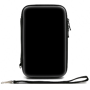 ADVcer 3DS Case, EVA Waterproof Hard Shield Protective Carrying Case with Detachable Hand Wrist Strap Compatible with Nintendo New 3DS XL, New 3DS, 3DS XL, 3DS, 3DS LL or 2DS XL or DSi, DS Lite, Black