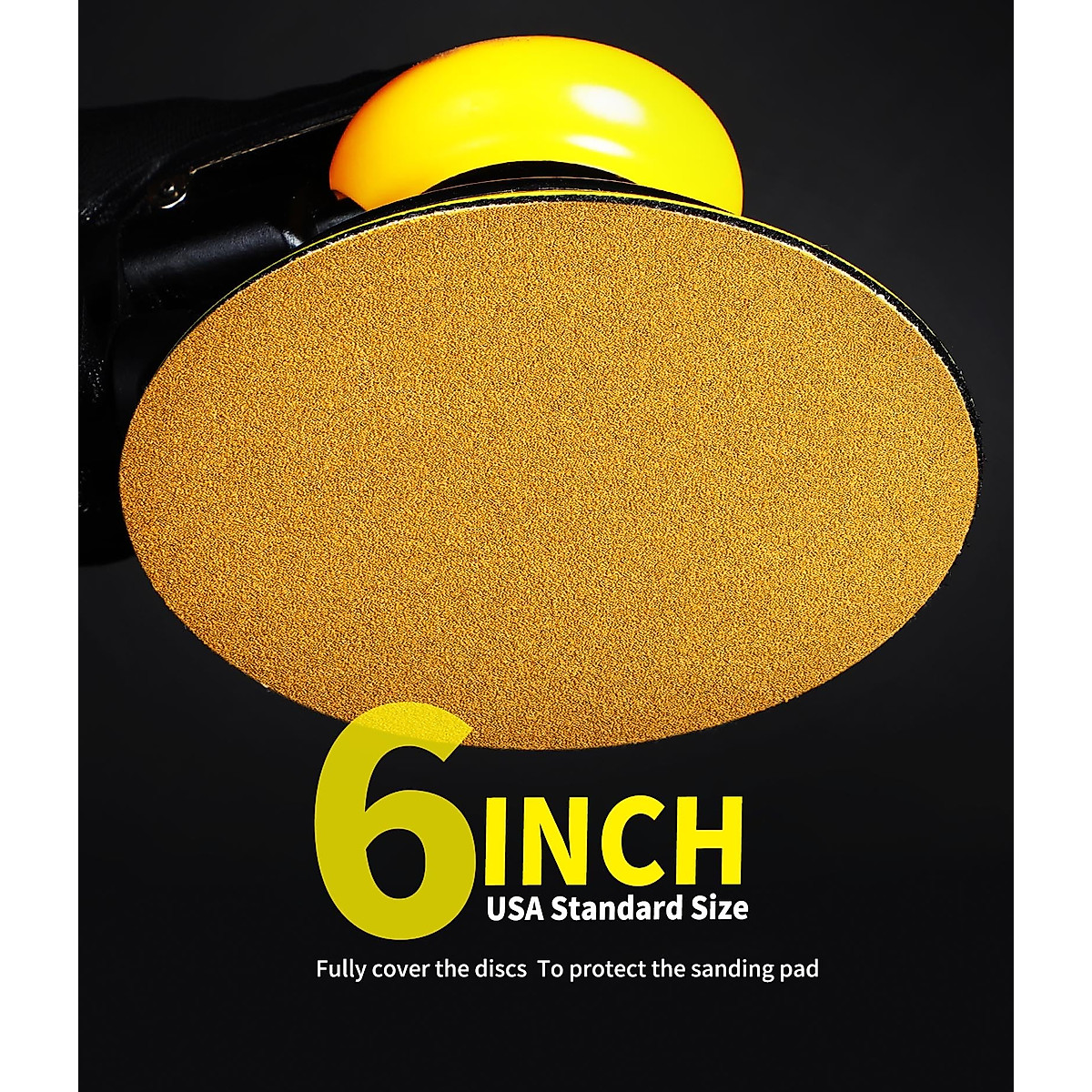 Keeimp 6 Inch Sanding Discs Hook and Loop No Hole, Da Sandpaper for Automotive and Woodworking, 80, 120, 220, 320, 400 Grit, 20 PCS Each Grit(Pack of 100)