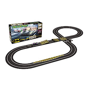 Scalextric Batman vs Joker 1:32 Spark Plug Slot Car Race Track Set C1415T, Black