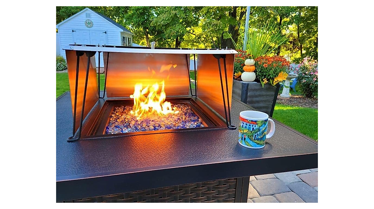 Heat Warden Premium Heat Deflector System - Turn Fire Pits into Outdoor ...