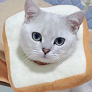 Mipcase 1pc Collar Loaf Bread Pet Decor Puppy Outfits Cat Costumes for Cats Kitten Neck Cone Inflatable Costumes Puppy Bunny Costume Small Dog Costume Neck Circle Cotton -Scratch