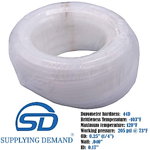 Supplying Demand IMT14100 Refrigerator Ice Maker Water Line Tubing 1/4 Inch OD x 100 Foot