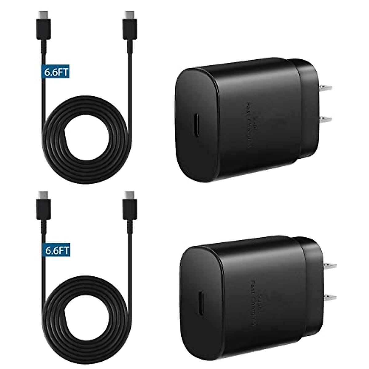 25W Samsung Super Fast Charger Type C, Android Charger Fast Charging for Samsung Galaxy S23/S23 Ultra/S23 Plus/S22/S22 Ultra/S21 Ultra/Note 20 Ultra/S20 Ultra with 6.6FT USB C Phone Charger Cable