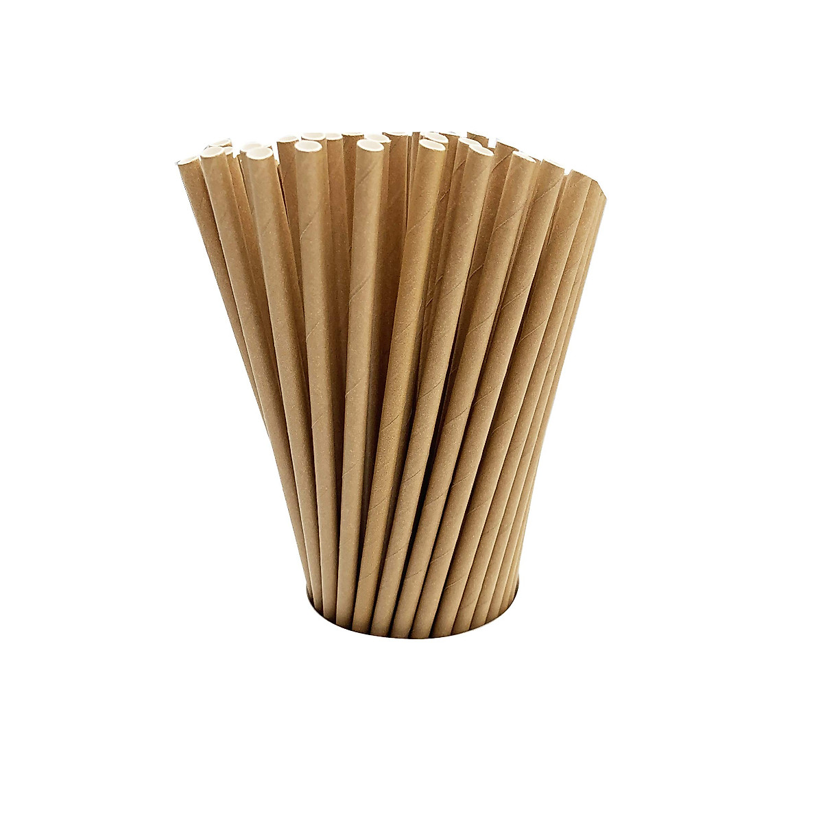 GDMINLO 100 Kraft Biodegradable Paper Straws co-Friendly Biodegradable Drinking Straws Bulk for Party Supplies, Bridal/Baby Shower, Birthday, Mixed Drinks, Weddings, Restaurant, Food Service