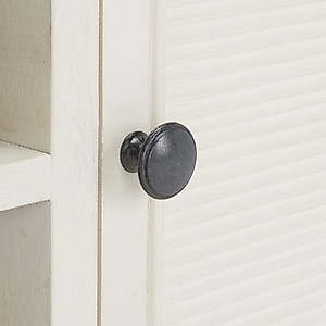 SAFAVIEH Home Collection Ryder Distressed White 2-Door 1-Shelf Entertainment Media Stand up to 55" Flatscreen TV