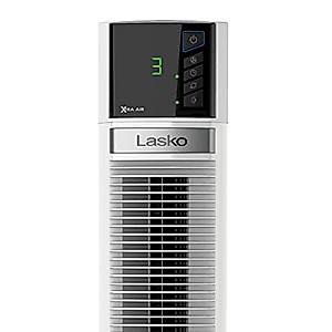 Lasko Xtra Air Oscillating Tower Fan, 4 Speeds, Nighttime Setting, Timer and Remote Control, 48", Silver, T48337, Large