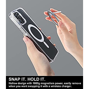 Makemani Magnetic Phone Grip, Magnetic Phone Ring Holder Compatible with MagSafe Accessories for iPhone 14 13 12 MagSafe Cases, Sierra Blue