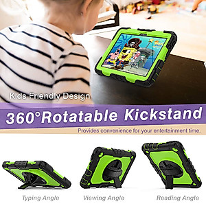 Amazon Kindle Fire HD 8 Case（10th Generation 2020 Release with Screen Protector | Herize Full Body Shockproof Protective Case W/Swivel Kickstand Hand Shoulder Strap for Amazon Fire HD 8 Inch 2020