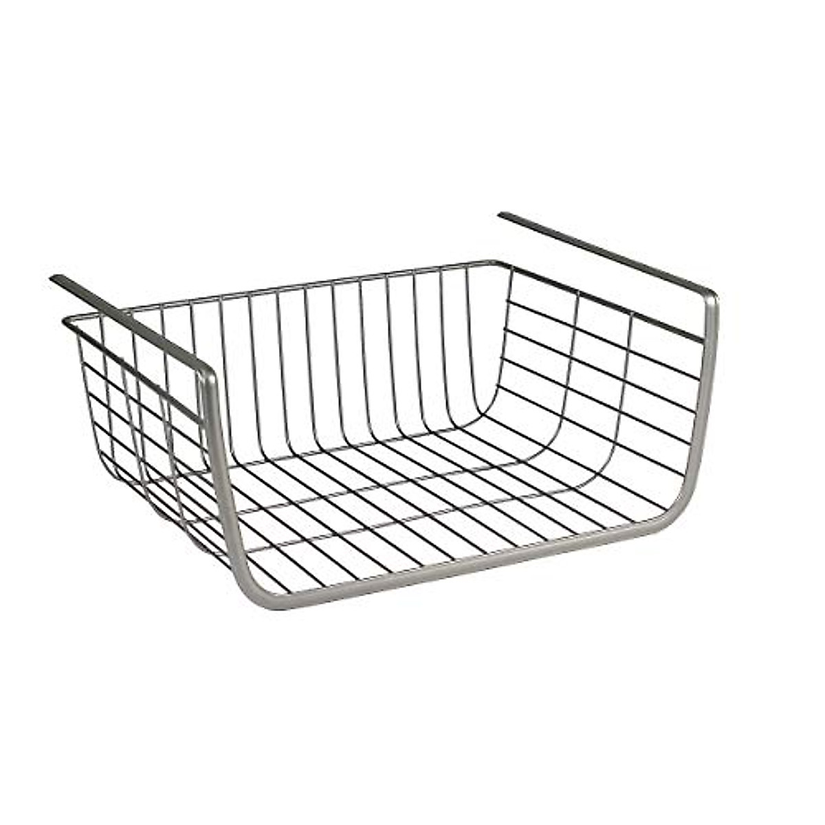 Spectrum Diversified Ashley Small Storage Shelf, Kitchen Cabinet & Pantry Organization & Storage, Bathroom Cabinet Basket, Satin Nickel PC