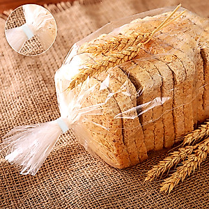 500 Pieces 5" Reusable White Paper Bread Twist Ties, White Twist Ties Bag Ties Twist Ties for Bags Bread Wire Ties Reusable Twist Tie for Treat bags Party Cello Candy Bread Coffee Bags Cake Pops