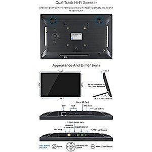 waveshare 13.3inch Magic Mirror Mini-Computer Powered by Raspberry Pi CM4 13.3inch HD Touch Screen with USB/ETH Ports with Powerful Raspberry Pi CM4101000 Inside