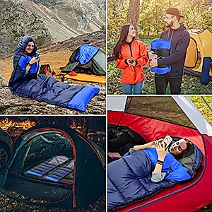 Wearable Sleeping Bag for Adults Compact Lightweight Mummy Sleeping Bags w or Compression Sack for 2-3 Season Camping Backpacking Hiking, Fits 23°F ~ 68°F