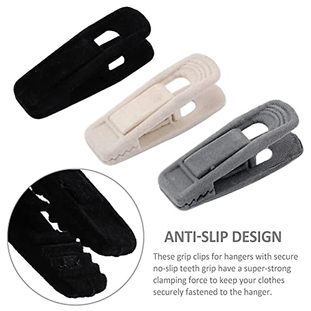 Velvet Hangers Clips，60 Pack 2.8" Baby Pants Hangers Velvet Clips,Flocking Plastic Clips for Hangers,Anti Slip Strong Finger Clips Perfect for Thin Velvet Hangers(Size:60 Pack)