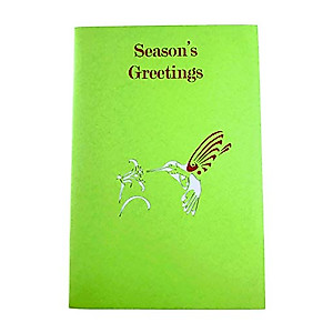 iGifts And Cards Season’s Greetings Hummingbird 3D Pop Up Greeting Card – Merry Christmas, Happy Holidays, Feliz Navidad, Joy, Hope, Unique, Special