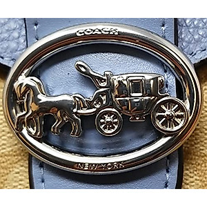 COACH Women's Georgie Crossbody Bag (Signature Canvas - Light Khaki - Marble Blue)