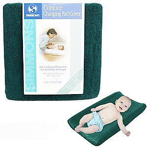 Baby Changing Pad Cover Soft Plush Cotton Contoured Diaper Change Mat 16" X 32"