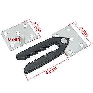 FMHXG 2PCS Plastic Crocodile Buckle Screw Clip Furniture Hinge Double Ear Headrest Hinge Sofa Connector Sofa Combination Fixing Piece Black