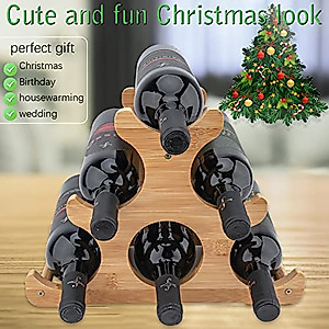 NAKAAOSIK Wine Racks Countertop, 6 Bottles, it is an Ideal Furniture Decoration Wine Rack to Organize The Wine on The Kitchen, Dining Table, Wine Cabinet
