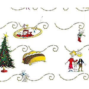 Designware Christmas Grinchmas Cindy Lou Whoville Party Decoration Vinyl Tablecover (52 Inches x 70 Inches)