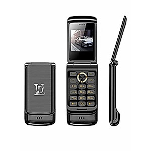 Ulcool V9 Smallest Flip Metal Body Dual Sim Card Luxury Mobile Cell Phone (Black)