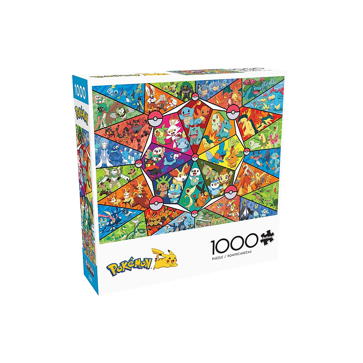 Buffalo Games - Pokémon - Stained Glass Starters - 1000 Piece Jigsaw Puzzle for Adults Challenging Puzzle Perfect for Game Nights