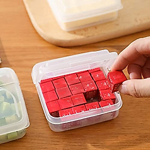 Cabilock 2 Pcs Fridge Storage Containers Cheese Butter Saver Refrigerator Produce Organizer Bins Fresh Vegetable Fruit Storage Box Food Keeper Tray Case for Home Fridge Kitchen