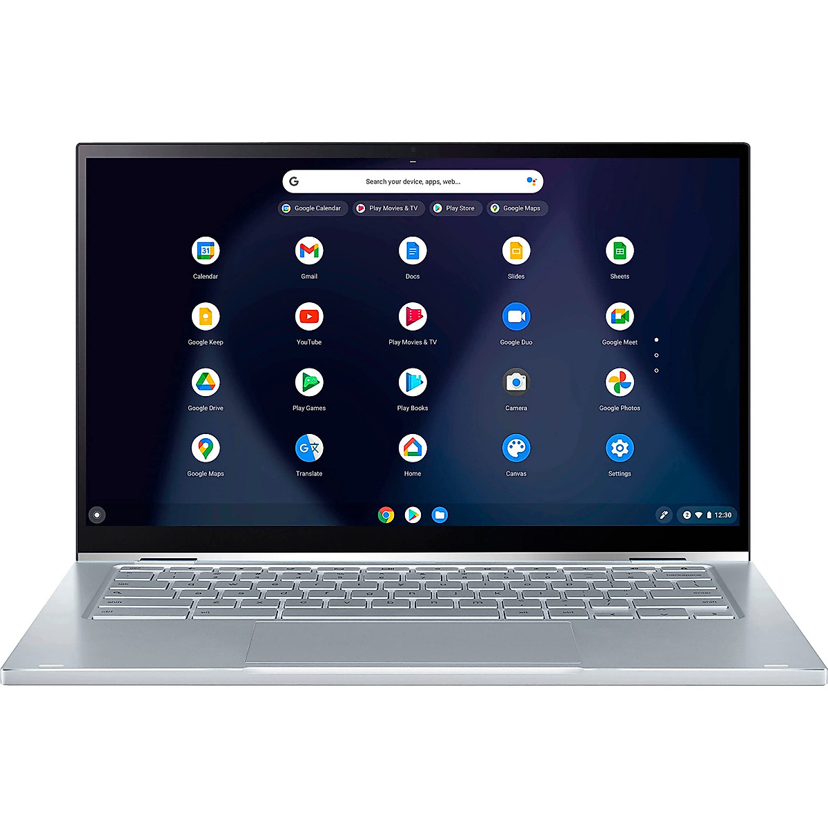 ASUS Chromebook Flip C433 14" FHD Touchscreen 2-in-1 Laptop, Intel Core m3-8100Y up to 3.4GHz, 8GB RAM, 80GB Storage (64GB eMMC + 16GB Flash Drive), 802.11AC WiFi, Backlit Keyboard, Silver, Chrome OS