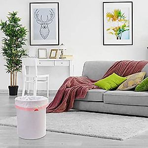 Small Drawstring Trash Bags, Magesh 4 Gallon Kitchen Trash Bags/Garbage Bags, White, 150 Counts