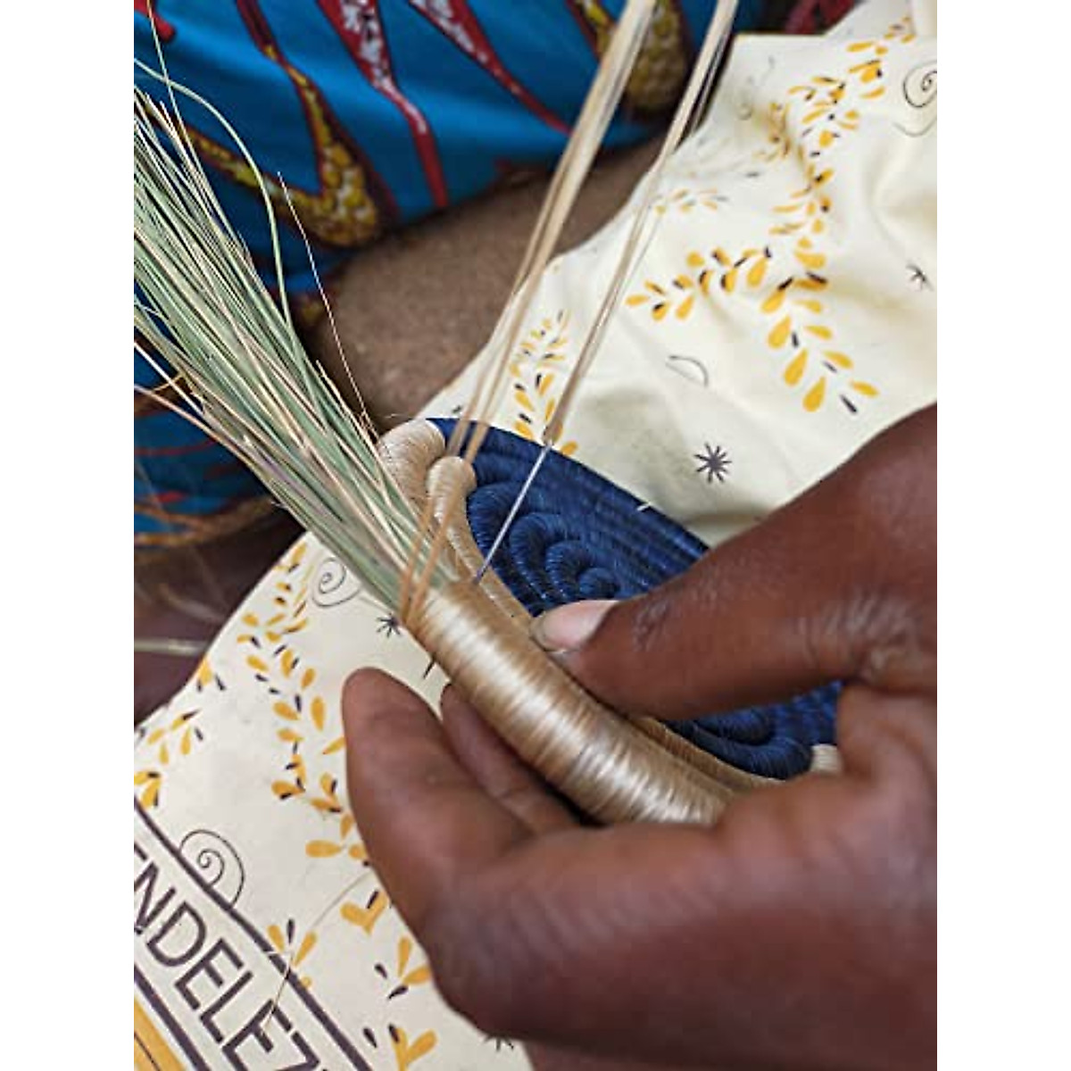 Hand Woven African Basket - Small - 8 Inches Sisal & Sweetgrass Basket - Woven Bowl - Handmade in Rwanda, SRB114