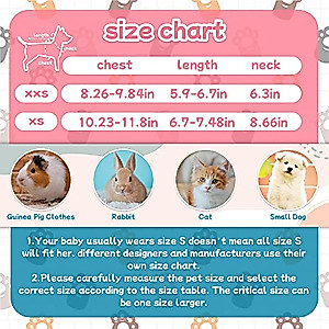 Dog Sweaters for Small Dogs, Rabbit Cat,Guinea Pig,Puppy Clothes for Christmas Winter Warm Cute Pet Sweaters, Fleece Puppy Sweater for Chihuahua Teacup Yorkie,6 Pieces for Small Animal Vest (X-Small)