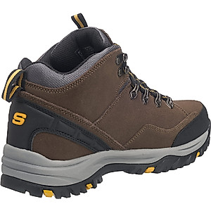 Skechers Men's Relment Pelmo Hiking Boot, Khaki, 9 Wide