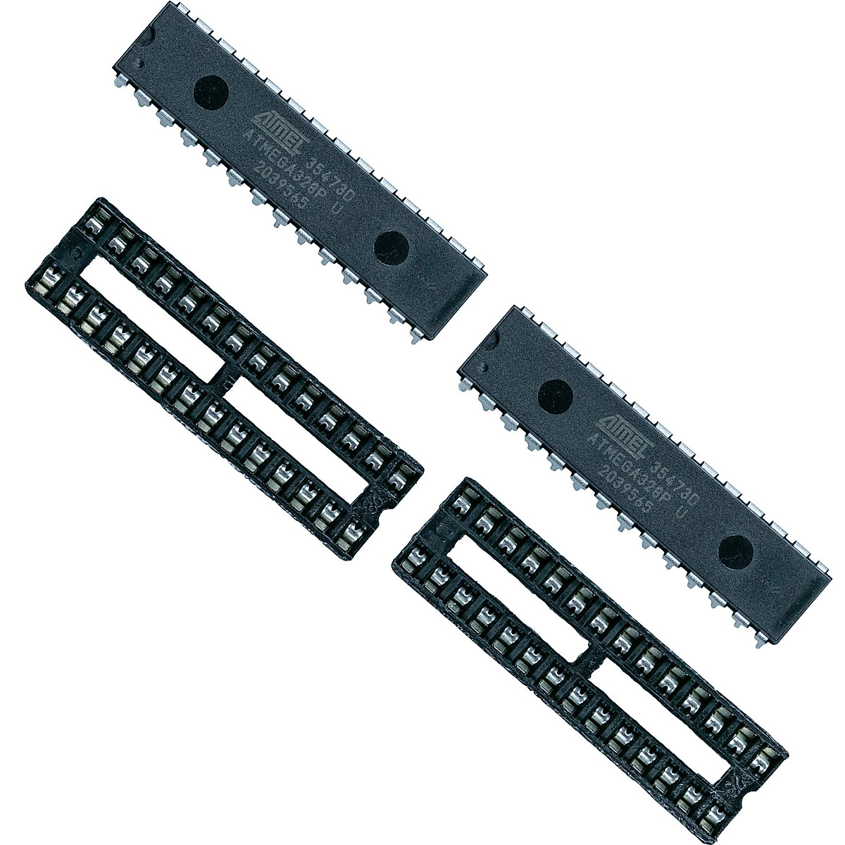 risingsaplings 2pcs ATMEGA328P-PU with UNO R3 bootloader and IC Socket