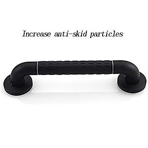 CRODY Bath Wall Attachment Handrails Grab Bar Rails Grab Bar-Stainless Steel Shower Armrest Bathtub Toilet Armrest, Safety Rail Towel Rack for Elderly Disabledng and Wear Resistant No Dis/48Cm