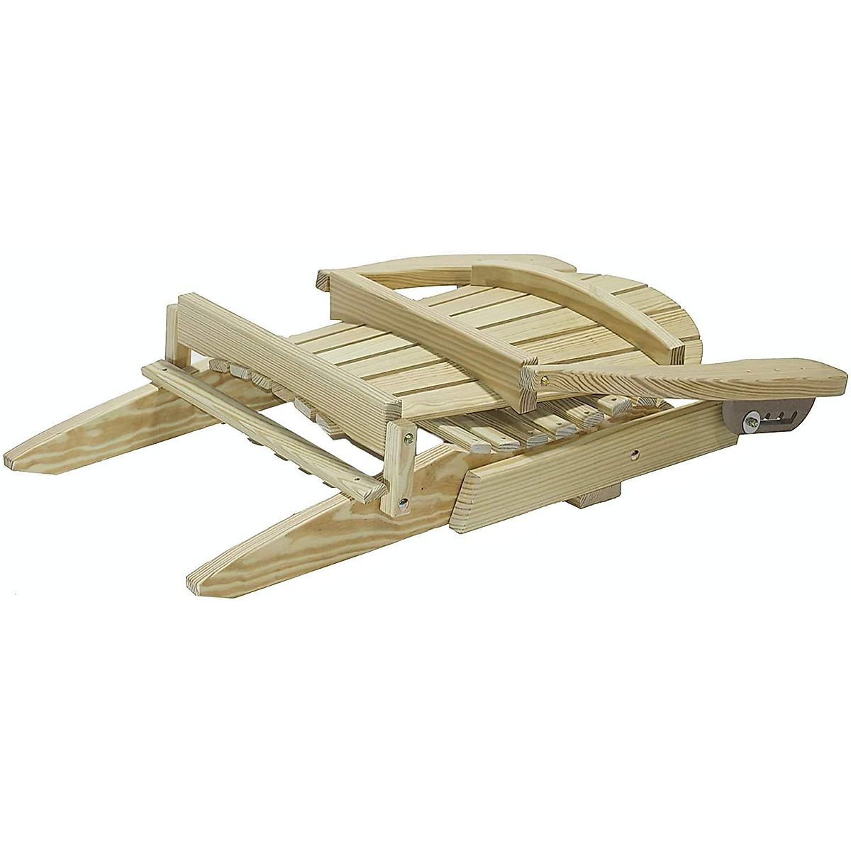 Gazebo Joe's Reclining Wood Folding Adirondack Chair, Made in The USA, Chairs for Patio, Yard, Deck, Lawn Furniture