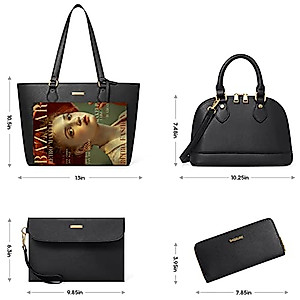 Bagsure Handbags for Women, 4PCS Purses and Wallet Set Shoulder Bags Casual Tote Satchel Crossbody Hobo Bags for Women Ladies