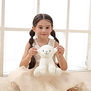 Apricot Lamb Toys Plush Cream Lamb Sheep Stuffed Animal with Fluffy Soft Ears (Cream Lamb, 8 Inches)