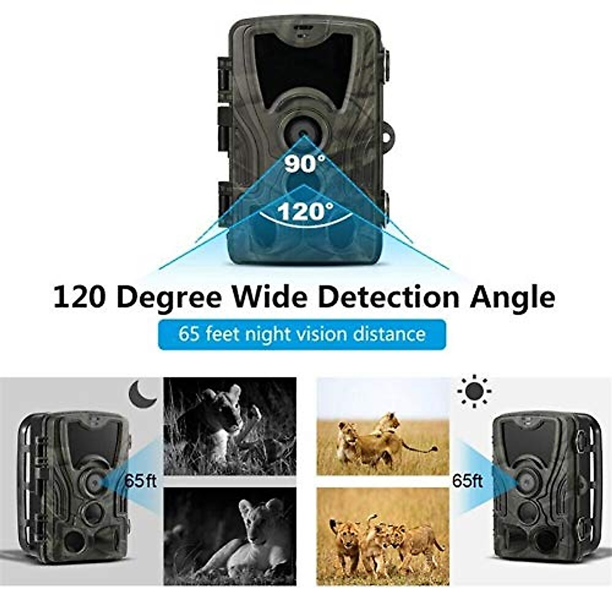 DUONIANHESJ HC801A Hunting Camera 16MP 32GB/64GB IP65 Photo Traps 0.3s Trigger Time 940nm Wild Camera 1080P Waterproof Trail Camera (Color : 1pc, Ships from : China)