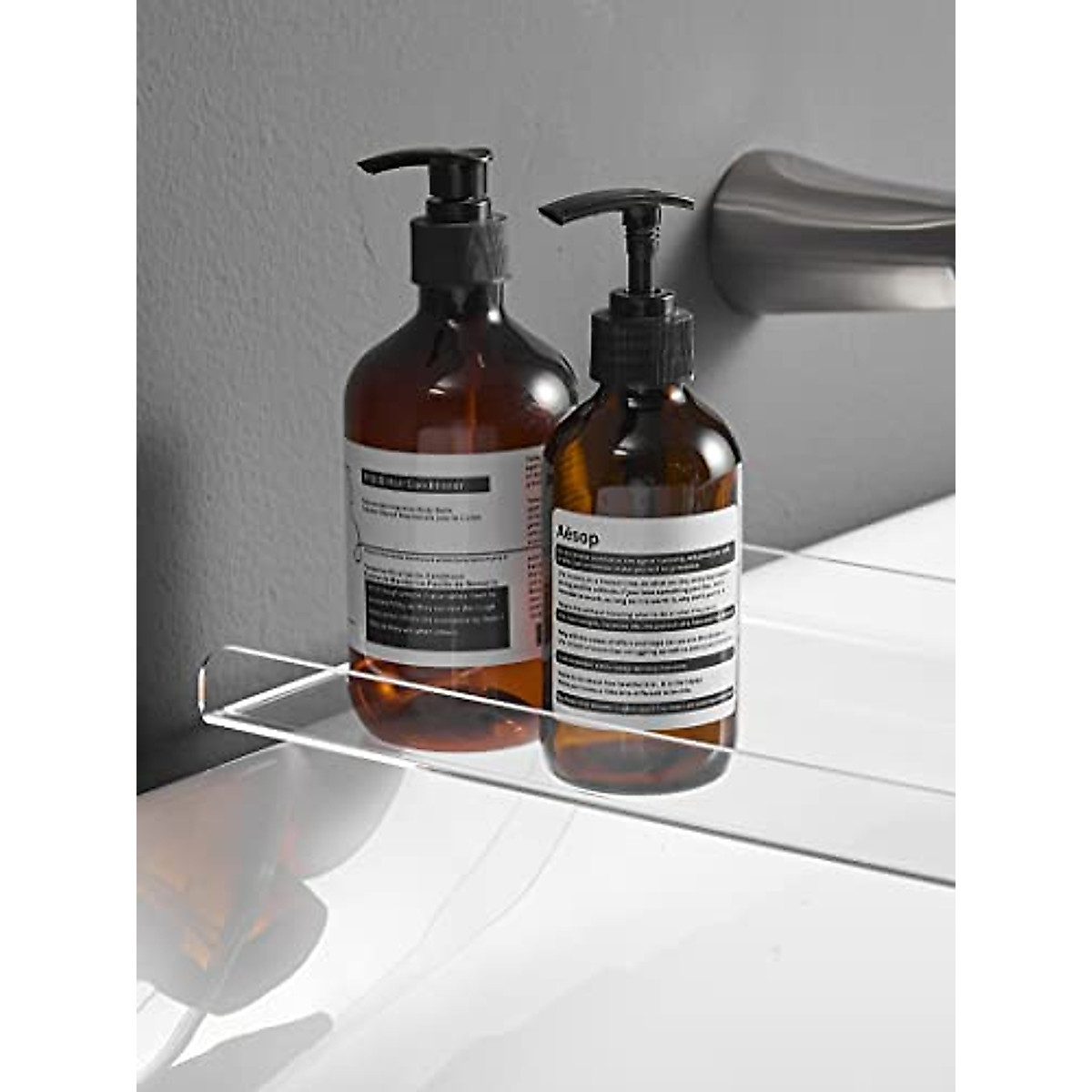 whillar Acrylic Bathtub Tray Caddy, Clear Bath Tub Tray, Bathtub Caddy Shelf Table Across Rack, Luxury Bath Accessory for Bathtub (31.2inch)