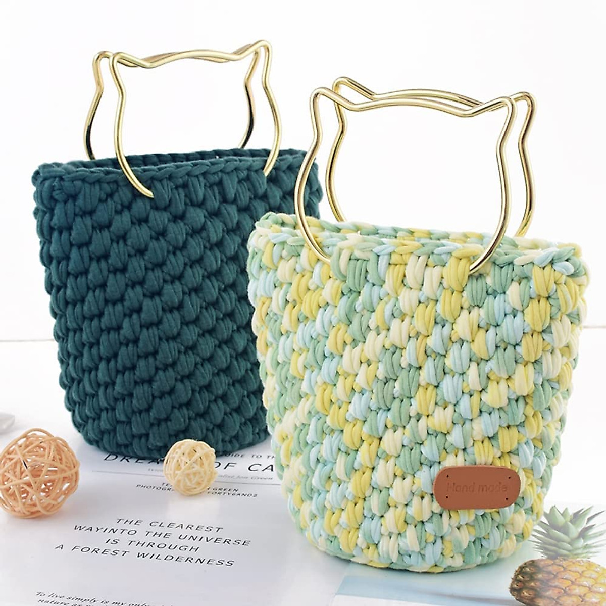 T-Shirt Yarn 160 Yards Knitting Yarn Fabric Crochet Cloth Colorful Tshirt Yarn for Crocheting Beginners DIY Hand Craft Bag Blanket Cushion Projects