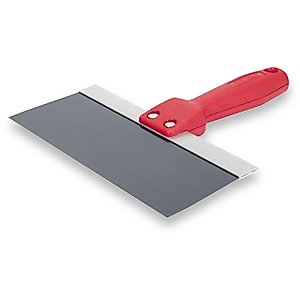 WAL-BOARD TOOLS Red Plastic Handle Drywall Taping Knife, 10 Inch Steel Blade, Made In The USA, 088-003
